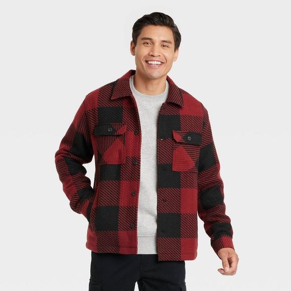 Goodfellow & Co | Shirts | Mens Plaid Woven Shirt Jacket Goodfellow Co ...
